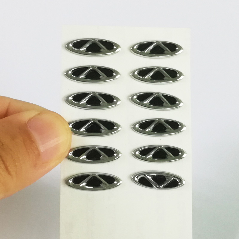 Custom sticker decal gold thick metal sticker with factory price for ...