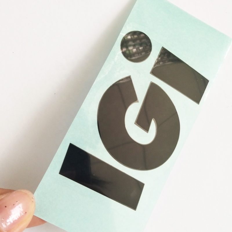 Custom brand logo embossed metal transfer sticker matte black bright ...